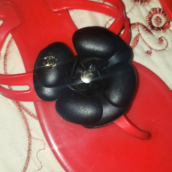 CHANEL | Shoes | Chanel Red Sandals | Poshmark